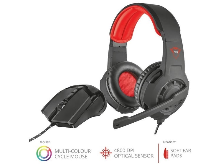 KIT GAMER TRUST GXT 784 AUDIFONOS + MOUSE - Fiestalan