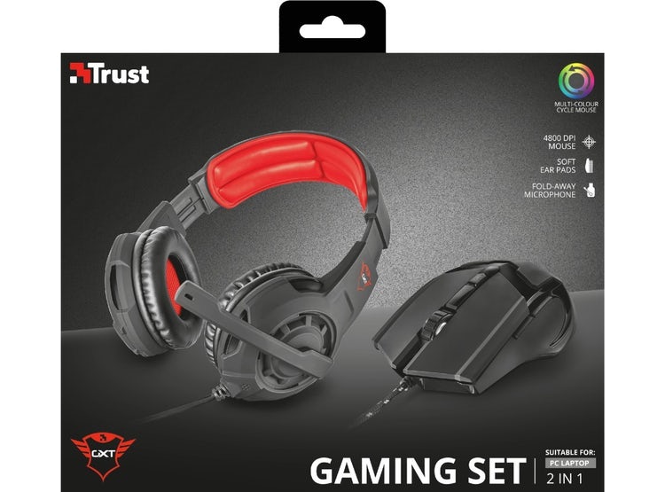 KIT GAMER TRUST GXT 784 AUDIFONOS + MOUSE - Fiestalan