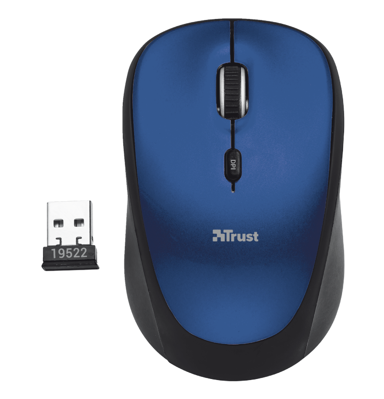 TRUST YVI WIRELESS MOUSE BLUE – Fiestalan