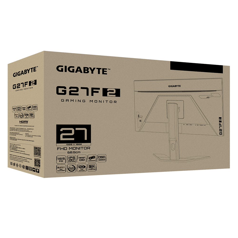 Monitor Gigabyte G27F 2 27″ IPS 165Hz (170Hz OC) – 1920×1080 Full HD ...